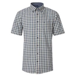 Kurzarmhemd Casamoda "Casamoda Freizeithemd Kurzarm kariert", Herren, Gr. M, Normalgr&ouml;&szlig;en, beige, 100% Baumwolle, kariert, comfort fit, Hemden