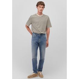T-Shirt Mavi "STRIPE TEE", Herren, Gr. M, beige (pelican), 100% Baumwolle, gestreift, normal, Rundhals, Shirts T-Shirt, Stripe Tee