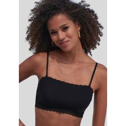 Bralette-BH Vivance, Damen, Gr. XXL (46), N-Gr, schwarz, Spitze, Obermaterial: 84% Polyamid, 16% Elasthan, BHs, ohne B&uuml;gel, in Bandeau-Schnittform, mit 2 Tragevarianten