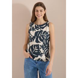 Tanktop Cecil, Damen, Gr. L (42), palm breeze gr&uuml;n, Web, 50% Baumwolle, 50% Modal, gemustert, comfort fit normal, Rundhals, normaler Saum, Tops Tanktop