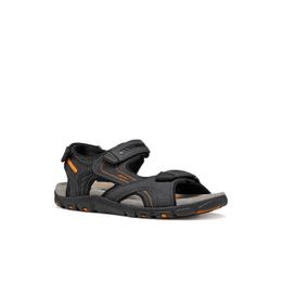 Sandale Geox, Herren, Gr. 46, dunkelblau, schwarz, Synthetik, Mesh, kontrastfarbene Details, Basic, Schuhe Sandale, Sommerschuh, Klettschuh, Outdoorsandale im Trekking-Look