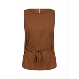 Funktionstop soyaconcept "Soya Concept Top SC-INA", Damen, Gr. L, 8710 toffee, Obermaterial: 55% Leinen, 45% Viskose, Tops