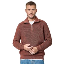 Troyer Casamoda "Casamoda Stricktroyer uni", Herren, Gr. L, rotorange, 60% Baumwolle, 40% Polyacryl, Pullover Troyer