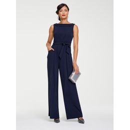 Overall Heine, Damen, Gr. 34, Normalgr&ouml;&szlig;en, blau (marine), 98% Polyester, 2% Elasthan, unifarben, lang, Overalls Overall, Topseller