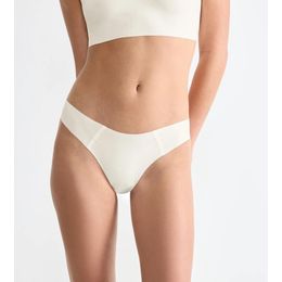Tanga Sloggi "ZERO Feel 2.0", Damen, Gr. L, silk wei&szlig;, Single Jersey;Interlock, Obermaterial: 76% Polyamid, 24% Elasthan, k&ouml;rpernah, Unterhosen Tanga, nahtlos, superweiches Interlock-Jersey Material, ultraleicht