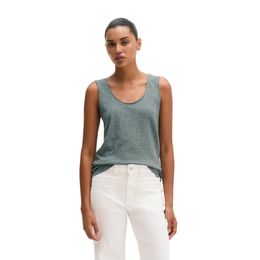 Marc O'Polo T-Shirt MARC O'POLO "aus Slub-Jersey", Damen, Gr. L, gr&uuml;n (quiet sea), Obermaterial: 100% Baumwolle, unifarben, regular fit, normaler Saum, Shirts T-Shirt