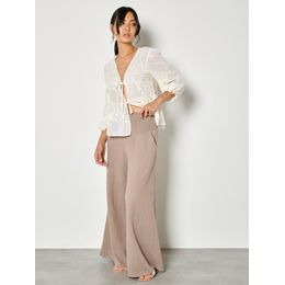 Wirkhose Apricot "Hose", Damen, Gr. S (36), N-Gr, braun, gewebt, Obermaterial: 100% Baumwolle CO., uni, Hosen, mit Struktur