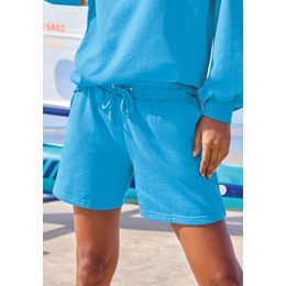 Sweatshorts Bench., Damen, Gr. 36/38, N-Gr, blau, Sweatware, Obermaterial: 60% Baumwolle, 40% Polyester, unifarben, bequem kurz, Hosen Sweatshorts, mit seitlichen Taschen, Loungewear