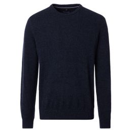Strickpullover Casamoda "Casamoda Pullover uni", Herren, Gr. L, dunkelblau, 80% Wolle, 20% Nylon, Pullover Strickpullover