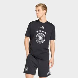 T-Shirt adidas Performance "DFB DNA GR TEE", Herren, Gr. L, schwarz, Obermaterial: 100% Baumwolle, Rundhals, Shirts T-Shirt, f&uuml;r Erwachsene, mit Rundhalsausschnitt, mit DFB-Wappen