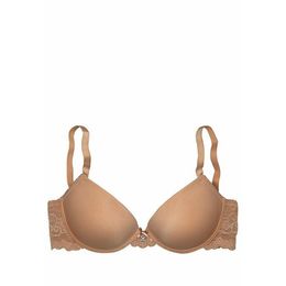 Lascana Push-up-BH caramel Gr. 85D. Mit Integriertem Kissen und mit B&uuml;gel