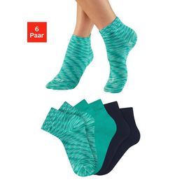 H.I.S. H.I.S Kurzsocken mehrfarbig Gr. 35-38 f&uuml;r Damen. Elastisch. Nachhaltig.