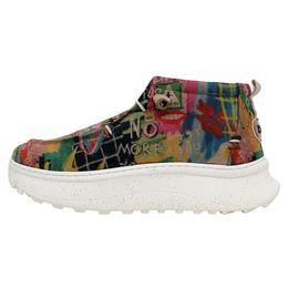Stiefelette DOGO "Nova Sneaker No-More-Drama Damen Sneaker", Damen, Gr. 40, Normalschaft, schwarz, Textil, Schuhe Stiefelette, Handgefertigt