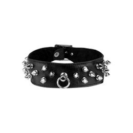 Rimba Breites Leder-Halsband mit Killernieten