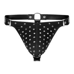 Rimba Leder-String mit Nieten