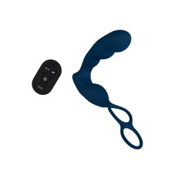 EIS Prostata-Vibrator mit integriertem Penis- und Hodenring, 18 cm