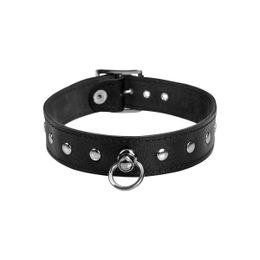 Rimba Leder-Halsband mit Flachnieten