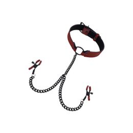 Sportsheets Saffron Collar with Nipple Clamps