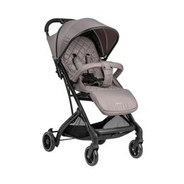 Kikkaboo Kinderwagen Miley mit Fu&szlig;sack, Fu&szlig;st&uuml;tze verstellbar, klappbar, Korb beige schwarz