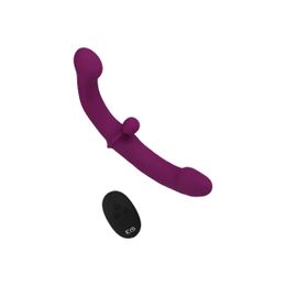 EIS Doppel-Rabbitvibrator aus Silikon mit Fernbedienung, 26 cm