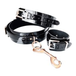 High Gloss Bondage Wrist & Thigh Cuffs