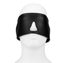Rimba Blickdichte Leder-Maske mit Schn&uuml;rung