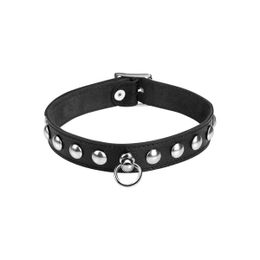 Rimba Leder-Halsband mit Rundnieten