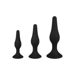 EIS Tropfenf&ouml;rmige Anal plugs aus Silikon, 3 Gr&ouml;&szlig;en