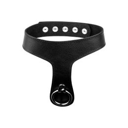 Rimba Sklaven-Halsband aus Leder mit O-Ring