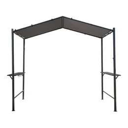 PERGOLA - MARKISE pergola tonnelle pour barbecue - 277 x 149 cm - anthracite Anthrazit