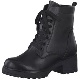 Schn&uuml;rstiefelette Marco Tozzi, Damen, Gr. 41, schwarz, Lederimitat, unifarben, Schuhe Schn&uuml;rstiefelette, mit FEEL-ME Ausstattung