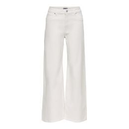 Bootcut-Jeans Only "ONLMADISON-SILLE HW WIDE POCKET PANT PNT", Damen, Gr. XL, L&auml;nge 32, hellwei&szlig;, Denim/Jeans, Obermaterial: 98% Baumwolle, 2% Elasthan, unifarben, bootcut fit lang, Jeans, Baumwollmischung, bootcut fit