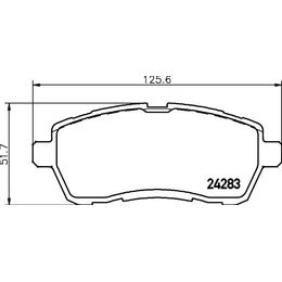 Hella Bremsbelagsatz, Scheibenbremse 8db355013211 f&uuml;r Ford DAIHATSU TOYOTA MAZDA ASIA & OCEANIA MITSUBISHI Suzuki