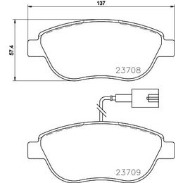 Hella Bremsbelagsatz, Scheibenbremse 8db355015791 f&uuml;r Vaughall ABARTH FERRARI Fiat Opel