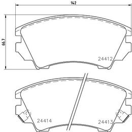 Hella Bremsbelagsatz, Scheibenbremse 8db355013041 f&uuml;r HOLDEN Opel CHEVROLET (SGM) GMC BUICK Vaughall