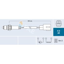 FAE Lambdasonde 75621 f&uuml;r TOYOTA