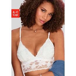 Lascana Bralette-BH beige Gr. 75A. Ohne B&uuml;gel