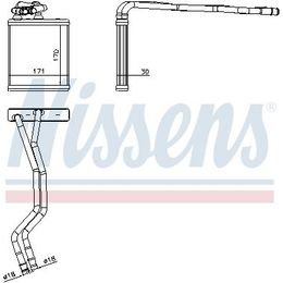 NISSENS W&auml;rmetauscher, Innenraumheizung 71771 f&uuml;r Ford