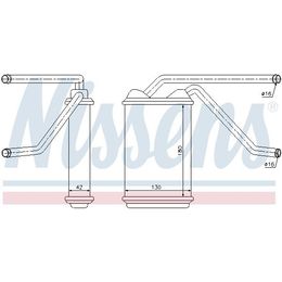 NISSENS W&auml;rmetauscher, Innenraumheizung 76511 f&uuml;r DAEWOO