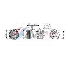 AVA CLEVER CHOICE Kompressor, Klimaanlage aik003 f&uuml;r VW Audi VAG Ford Mercedes (FAW)