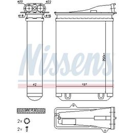 NISSENS W&auml;rmetauscher, Innenraumheizung 72954 f&uuml;r Peugeot