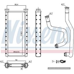 NISSENS W&auml;rmetauscher, Innenraumheizung 707183 f&uuml;r MITSUBISHI