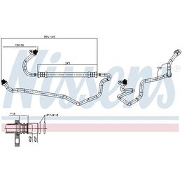 NISSENS Hochdruckleitung, Klimaanlage 845971 f&uuml;r Citro&euml;n