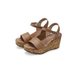 Lascana Sandalette 'Sommerschuh, offener Schuh, Sandale, Keilsandalette,' camelfarben Gr. 41 f&uuml;r Damen