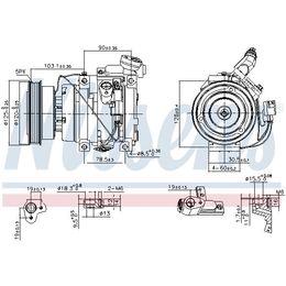NISSENS Kompressor, Klimaanlage 89576 f&uuml;r TOYOTA