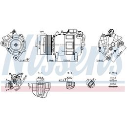 NISSENS Kompressor, Klimaanlage 891148 f&uuml;r BMW
