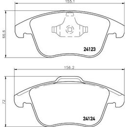 Hella Bremsbelagsatz, Scheibenbremse 8db355012891 f&uuml;r Ford (CHANGAN) Volvo ASIA MG (SAIC) JAGUAR LAND ROVER