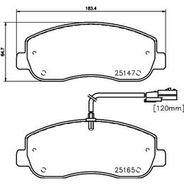 Hella Bremsbelagsatz, Scheibenbremse 8db355015291 f&uuml;r Vaughall INFINITI NISSAN RENAULT TRUCKS