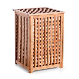 zeller Present W&auml;schesammler, Natur, Holz, Textil, Bambus, 40x40x58 cm, Ordnen & Aufbewahren, W&auml;schek&ouml;rbe & Tonnen