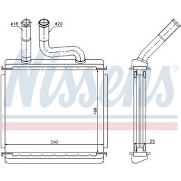 NISSENS W&auml;rmetauscher, Innenraumheizung 76507 f&uuml;r DAEWOO